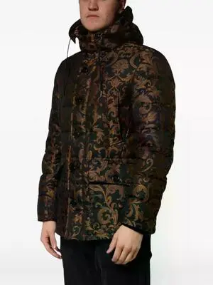 Dolce & Gabbana Floral Jacquard Quilted Hooded Jacket