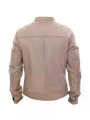 Dolce & Gabbana Leather Jacket With Mandarin Collar