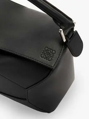 Loewe Puzzle Edge Leather Handbag - Black