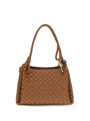 Bottega Veneta Intrecciato Shoulder Bag - Brown