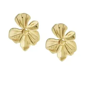 MAISON DE GALA Sculpted Flower Statement Stud Earrings