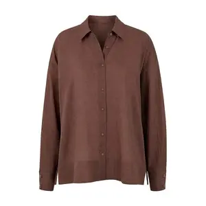 Adrift Clothing Raya Boxy Shirt In Chocolate