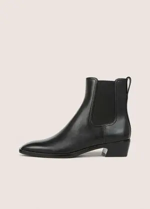 Vince Ari Leather Ankle Boot - Black