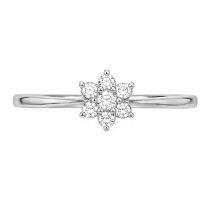 ARTISAN 18k Gold Diamond Floral Cluster Ring - White