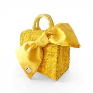 RYE LINE Julia Bow Handbag - Yellow