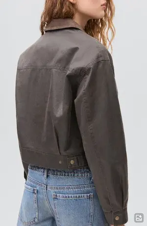 Mango Faux Leather Biker Jacket