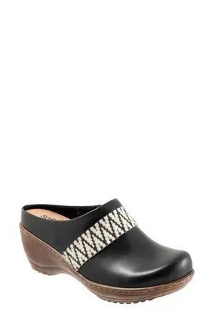 Softwalk Marion Platform Clog - Black