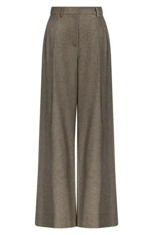 TWP Avery Herringbone Wool Blend Wide Leg Pants