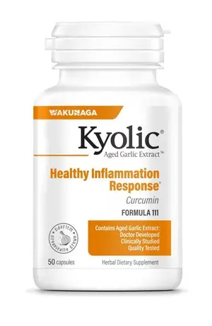 KYOLIC Aged Garlic Extract Formula 111, Healthy Inflammation Response, Curcumin - White