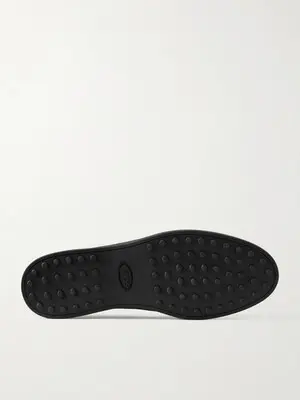 TOD'S Suede Penny Loafers - Gray