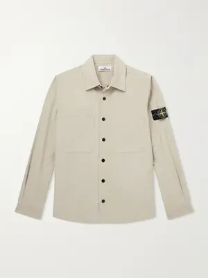 Stone Island Logo-appliquéd Cotton-corduroy Shirt