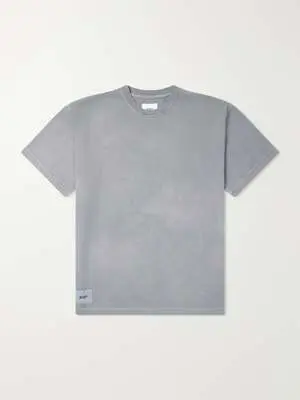 WTAPS® Logo-appliquéd Cotton-jersey T-shirt - Gray