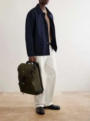 Montblanc Panorama Leather-trimmed Shell Backpack