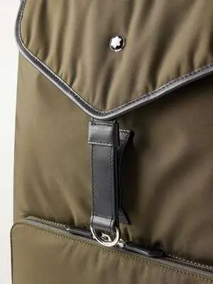 Montblanc Panorama Leather-trimmed Shell Backpack
