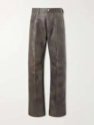 Rick Owens Geth Wide-leg Leather Trousers