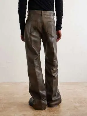 Rick Owens Geth Wide-leg Leather Trousers