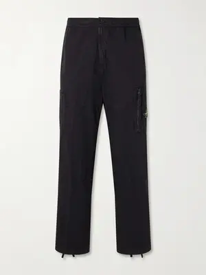 Stone Island Wide-leg Cotton Ripstop Cargo Trousers