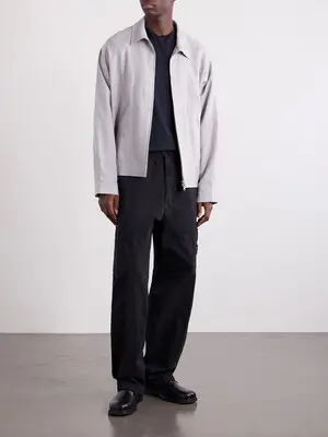 Stone Island Wide-leg Cotton Ripstop Cargo Trousers