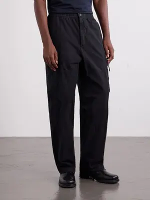 Stone Island Wide-leg Cotton Ripstop Cargo Trousers