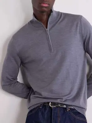 SLOWEAR Zanone Flexwool Half-zip Sweater