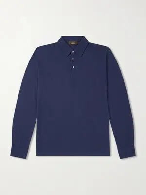 SLOWEAR Zanone Slim-fit Icecotton Piqué Polo Shirt - Blue