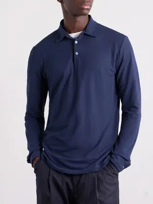 SLOWEAR Zanone Slim-fit Icecotton Piqué Polo Shirt - Blue