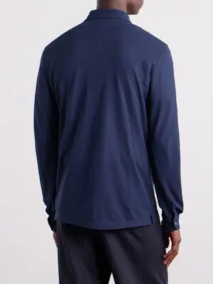 SLOWEAR Zanone Slim-fit Icecotton Piqué Polo Shirt - Blue