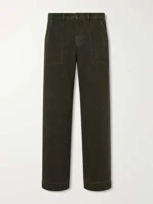 Massimo Alba Straight-leg Brushed Cotton Trousers