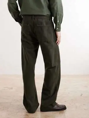 Massimo Alba Straight-leg Brushed Cotton Trousers