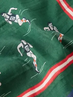 DRAKE'S Printed Cotton And Silk-blend Scarf