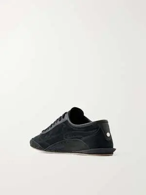 Dolce & Gabbana Leather-trimmed Suede Sneakers