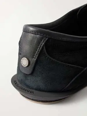 Dolce & Gabbana Leather-trimmed Suede Sneakers