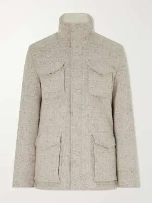 Herno Virgin Wool-tweed Field Jacket - Cream