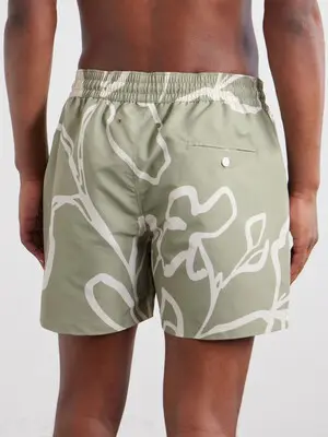 Frescobol Carioca Straight-leg Printed Recycled Swim Shorts