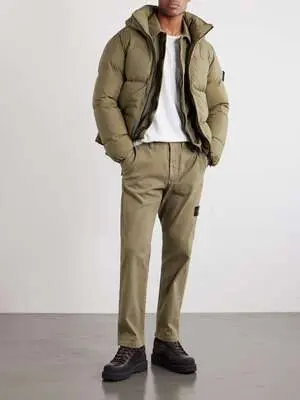 Stone Island Padded Quilted Cordura® Ripstop Hooded Down Jacket