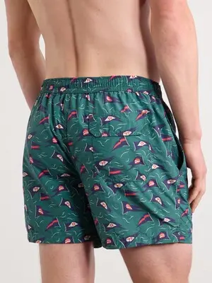 DRAKE'S Straight-leg Printed Swim Shorts