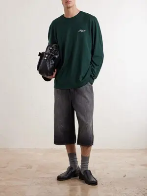 Acne Studios Cotton Denim Shorts - Gray