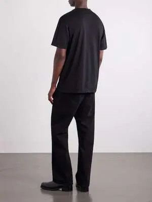 Stone Island Logo-appliquéd Cotton-jersey T-shirt - Black