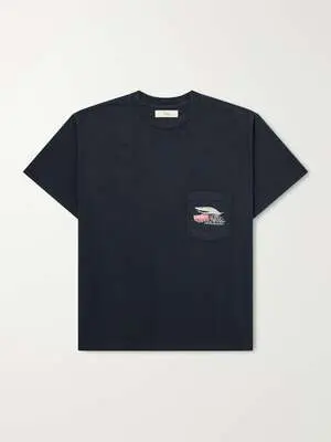 CHERRY LOS ANGELES Logo-printed Cotton-jersey T-shirt - Navy