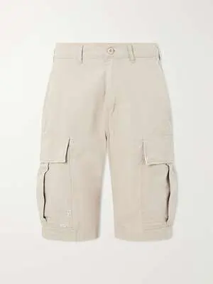 CHERRY LOS ANGELES Wide-leg Cargo Cotton Shorts - Cream
