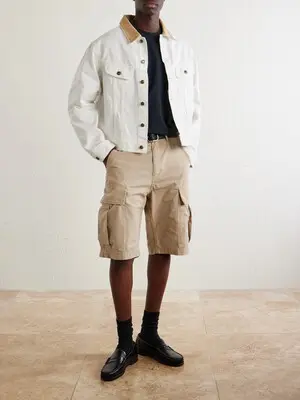 CHERRY LOS ANGELES Wide-leg Cotton Cargo Shorts