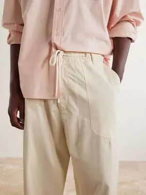 CHERRY LOS ANGELES Wide-leg Cotton Twill Trousers