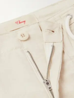 CHERRY LOS ANGELES Wide-leg Cotton Twill Trousers