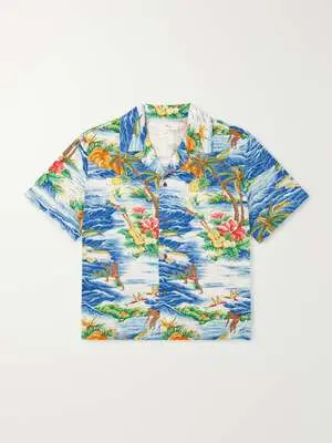 CHERRY LOS ANGELES Camp-collar Logo-printed Poplin Shirt - Multi