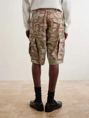 CHERRY LOS ANGELES Wide-leg Camouflage-print Shorts