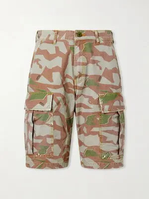 CHERRY LOS ANGELES Wide-leg Camouflage Cargo Shorts
