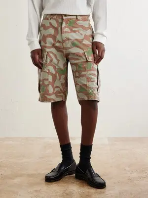 CHERRY LOS ANGELES Wide-leg Camouflage Cargo Shorts