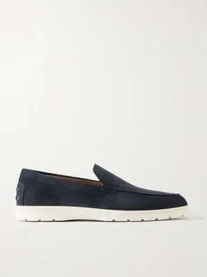 TOD'S Gommino Suede Loafers - Navy