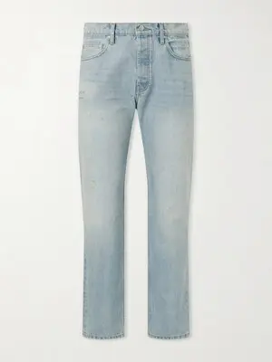 CHERRY LOS ANGELES Straight-leg Distressed Jeans - Blue