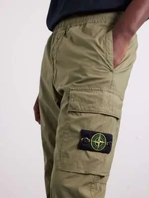 Stone Island Tapered Stretch-cotton Shell Cargo Trousers
